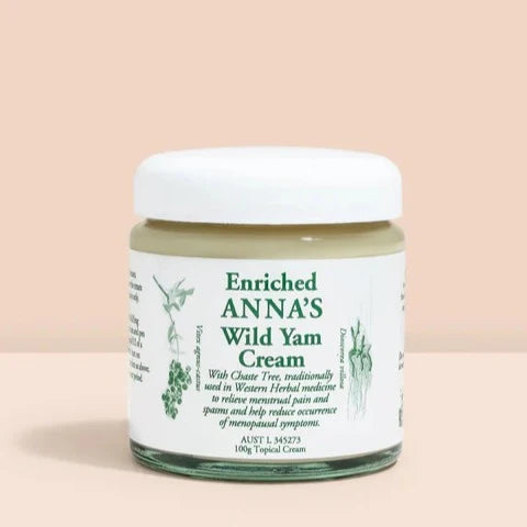 Anna's Wild Yam Cream (Her) Menstrual & Menopausal Symptoms 100g GLASS ...